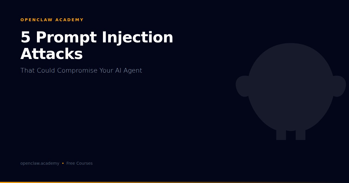 5 Prompt Injection Attacks That Could Compromise Your AI Agent (And How ...